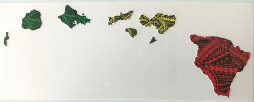 Tribal Reggae Flag Hawaiian Island Map Hawaii Decal Car / Truck Window ...