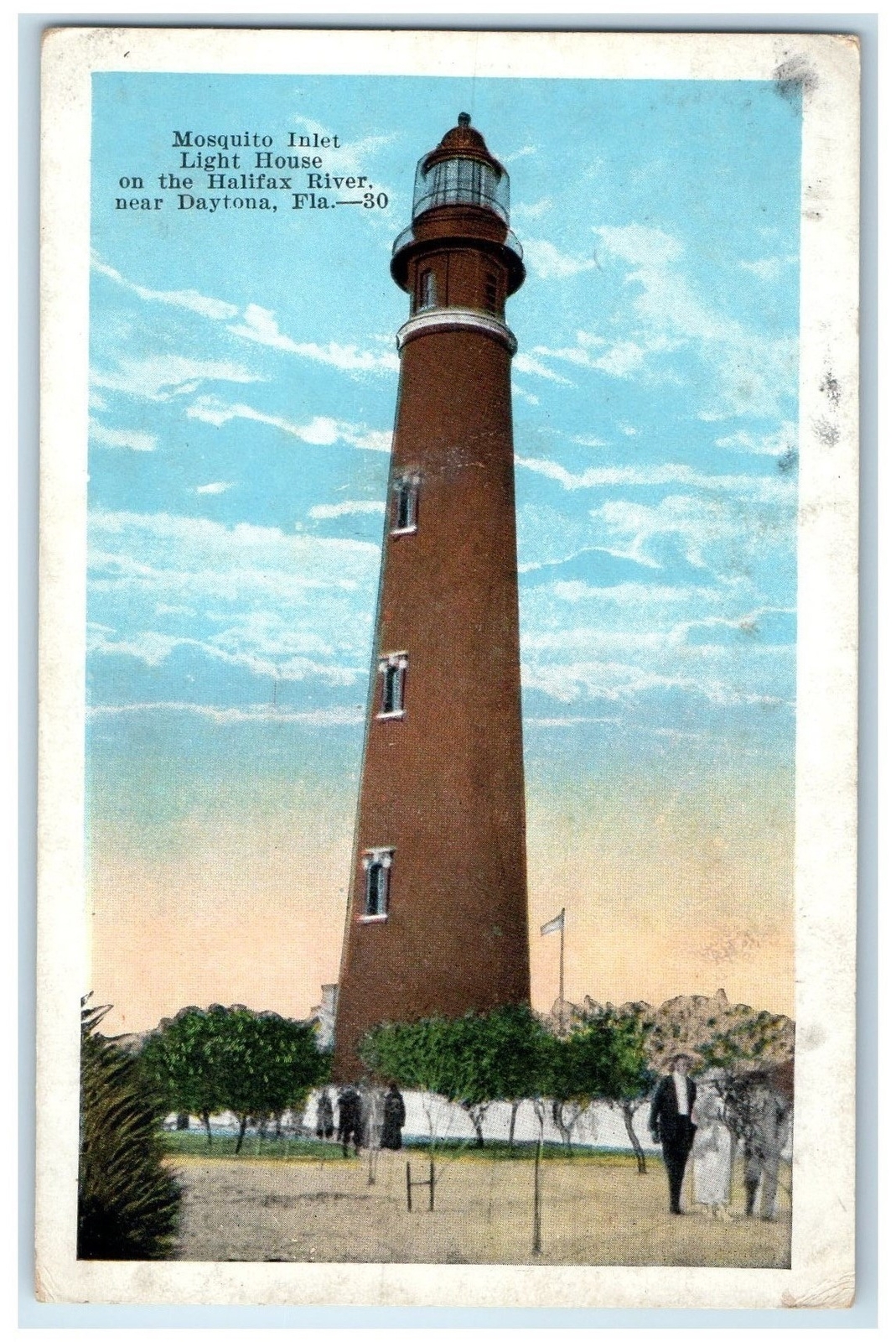 c1920's Mosquito Inlet Lighthouse On Halifax River Daytona Florida FL ...