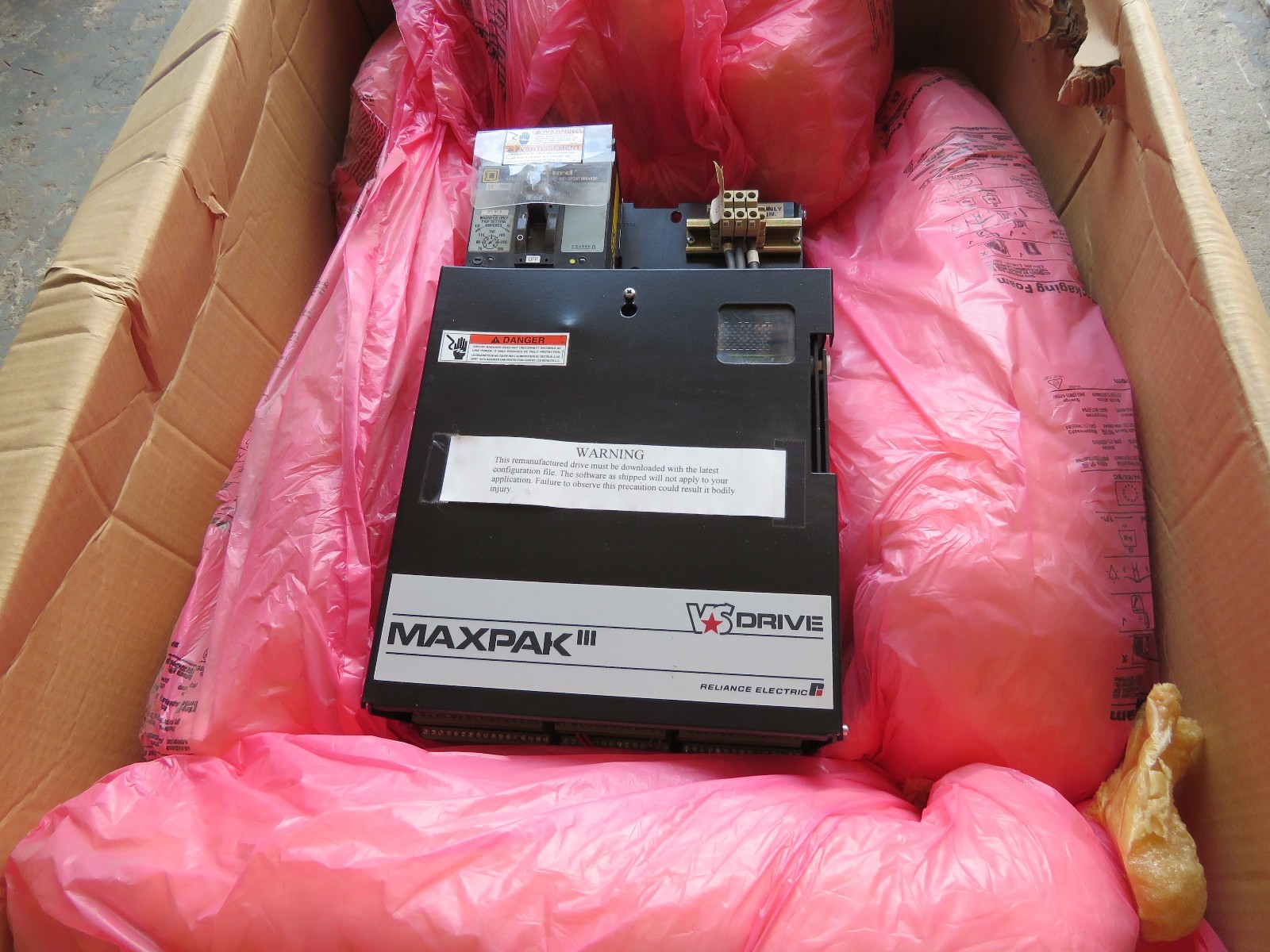 RELIANCE ELECTRIC MAXPAK III VS 10 HP DC DRIVE CHASSIS REMANUFACTURED ...