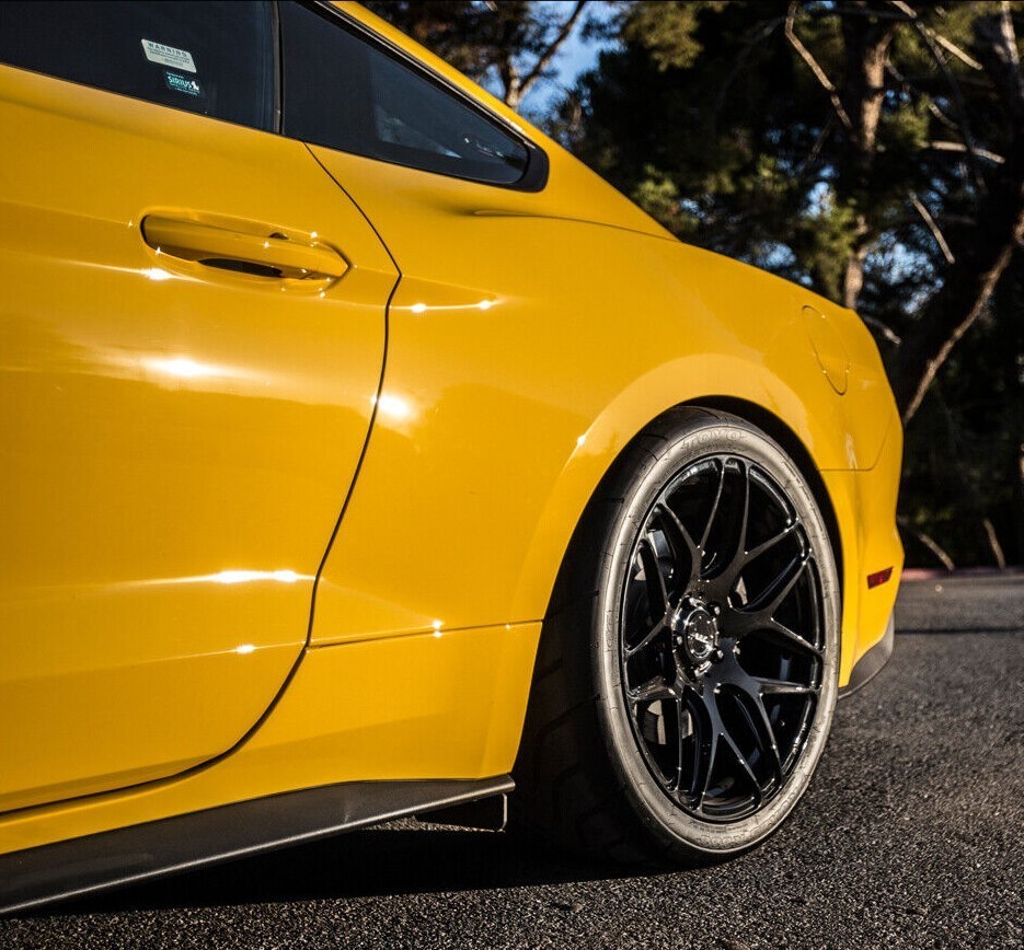 20" MRR FS01 Matte Black Staggered Concave Wheels Ford Mustang S197 ...