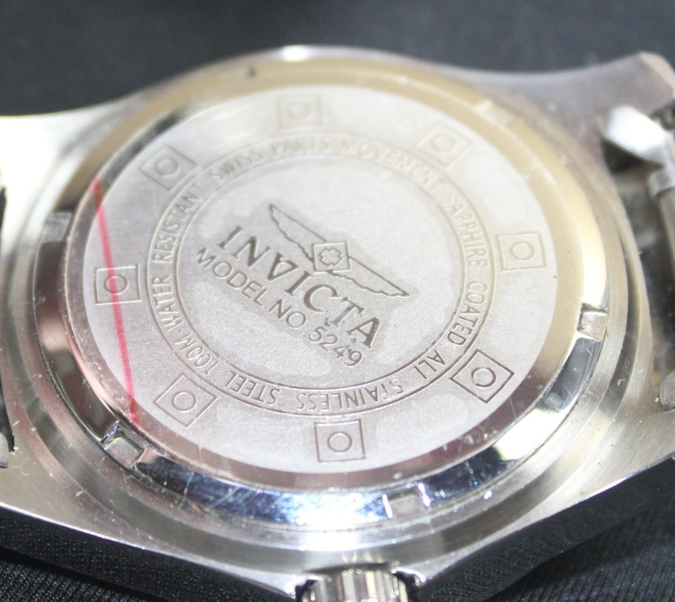 Invicta 5249 Men’s Stainless Steel Quartz Watch White Dial Date Diver ...