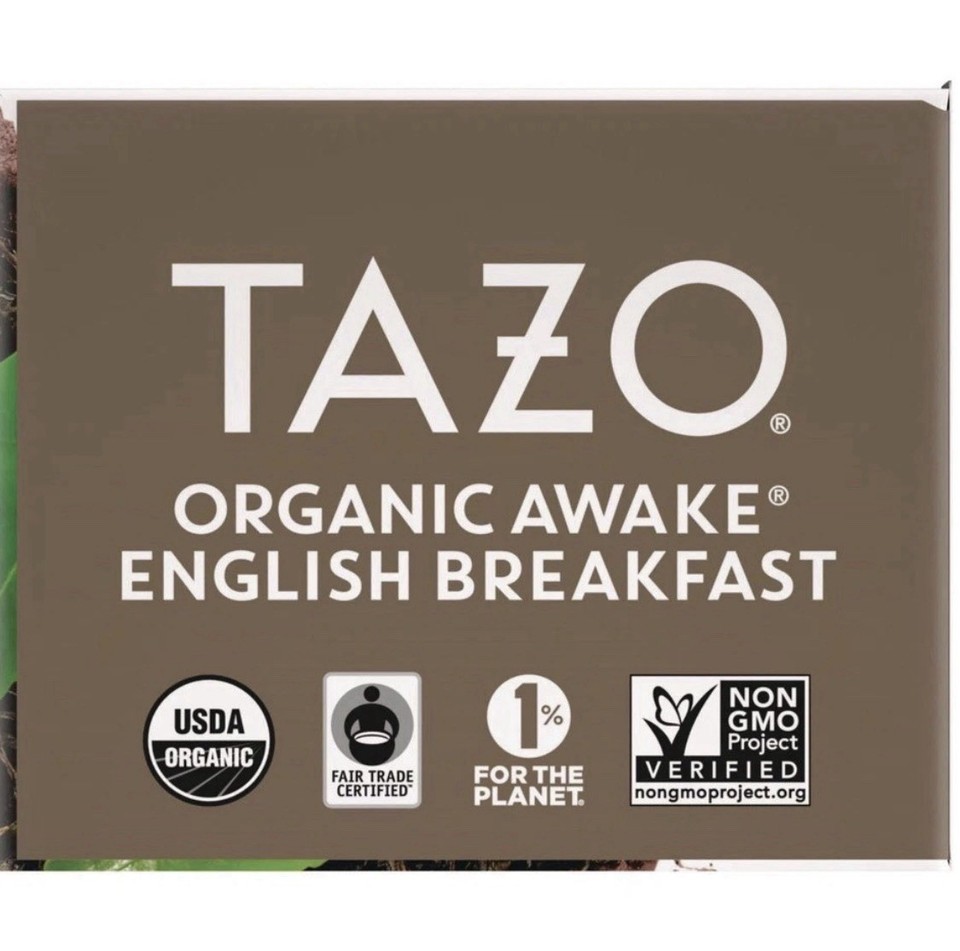 6 BOXES TAZO Organic Awake English Breakfast Black Tea, With Caffeine ...