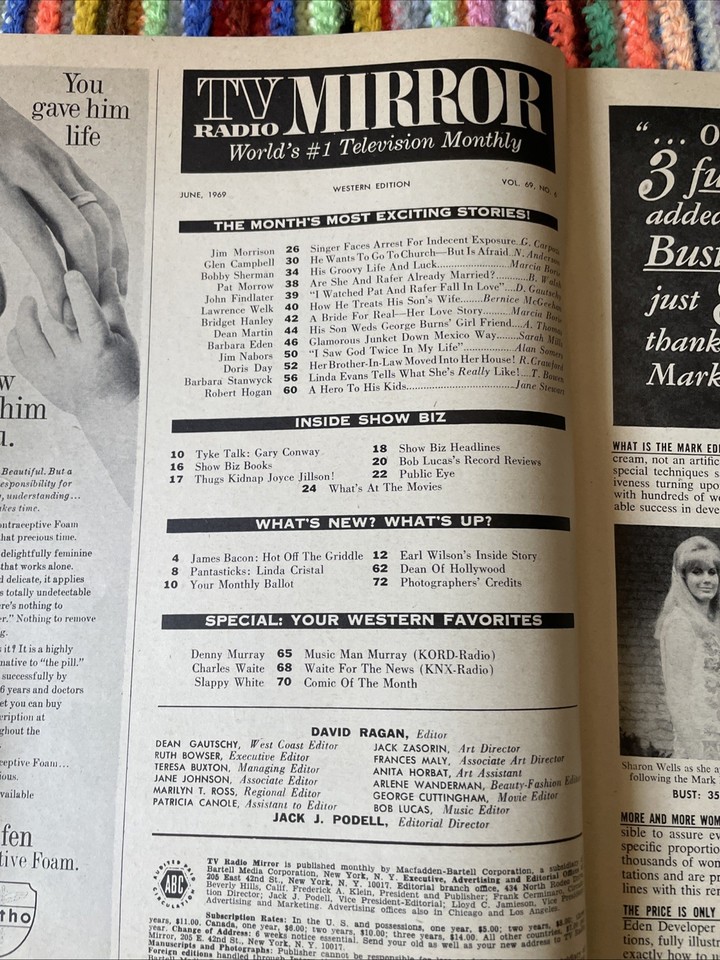 Lot of 3 TV Radio Mirror Magazine - 1963, 1969 - Vintage Tabloid Gossip ...