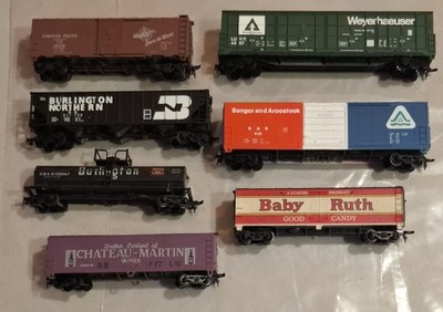 HO scale Model Train Carriages lot of 7 Railroad freight cars | eBay ...
