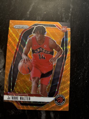 JAKOBE WALTER 2024-25 PRIZM WaveORANGE RC /60 NO.223 RAPTORS | eBay