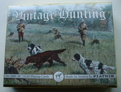 Vintage Hunting Playing Cards Unopened Double Deck Boxed PIATNIK ...