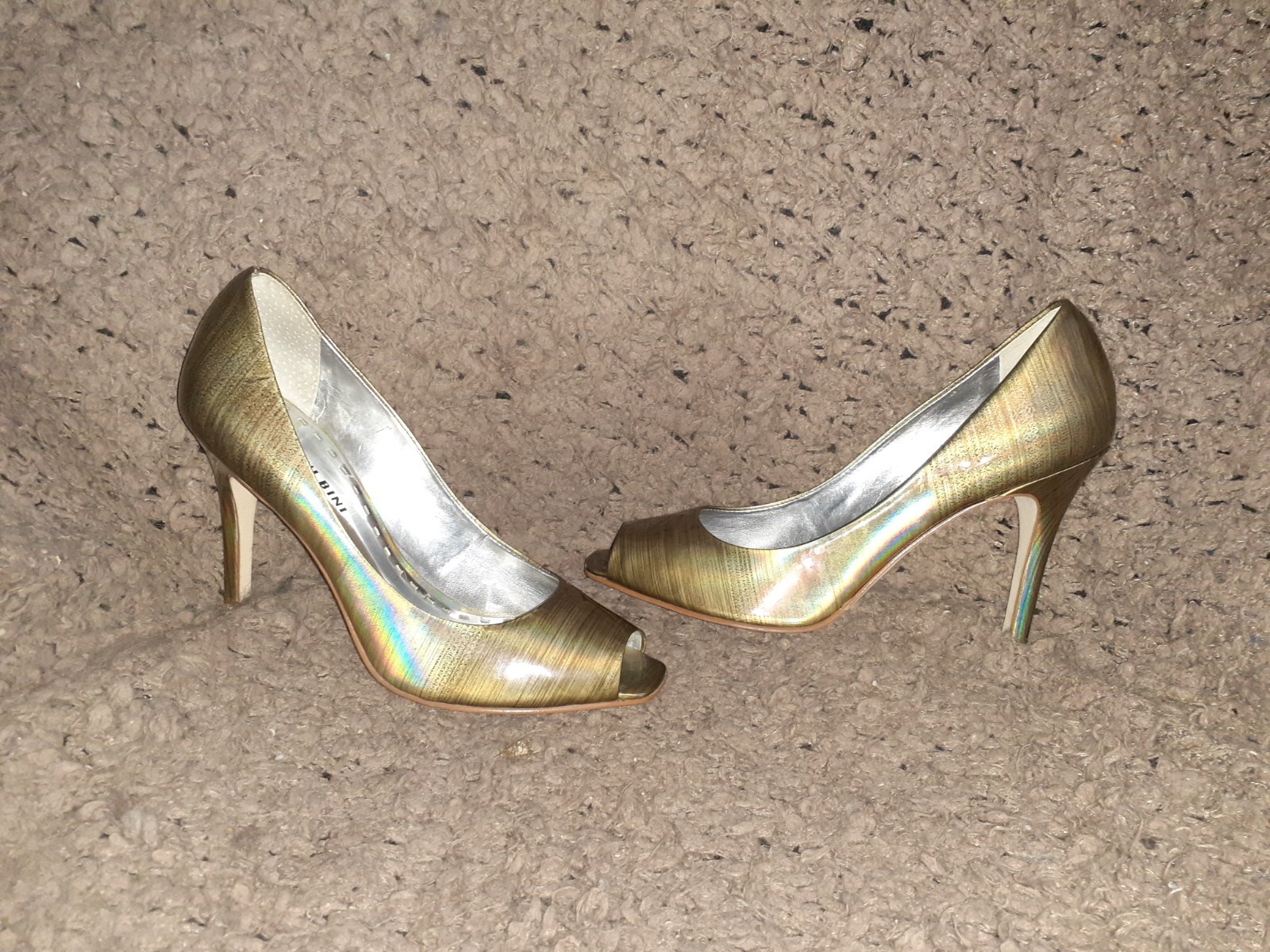 GIANNI BINI-Variegated Gold/Bronze Patent Leather-Hol… - Gem