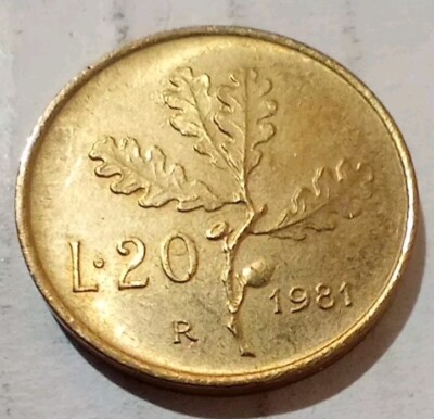 20 Lire 1981 Italy Coin Oak Branch REPVBBLICA ITALIANA Giampaoli | eBay