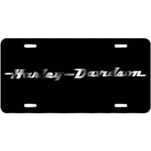 Harley-Davidson Acrylic Laser Cut Text Black License Plate | eBay