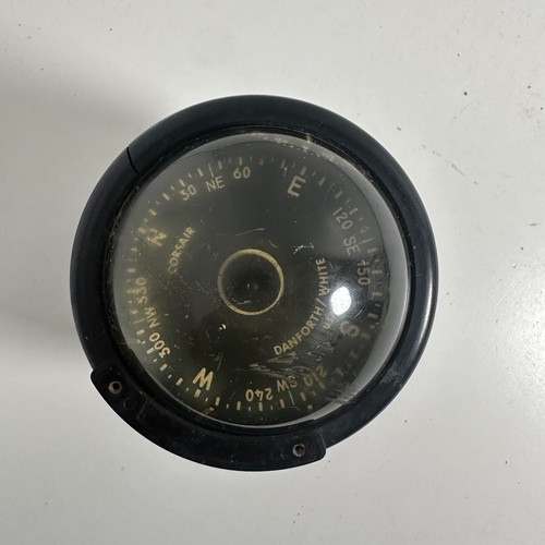 Vintage Danforth Wilfrid White Boston Black Nautical Marine Boat Dome ...