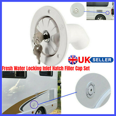 Fresh Water Locking Inlet Hatch Filler Cap Set For Motorhome Camper ...