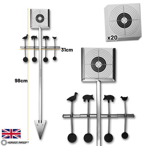 Horizon Airsoft Air Rifle Spinning Shooting x20 Target Stand Holder ...