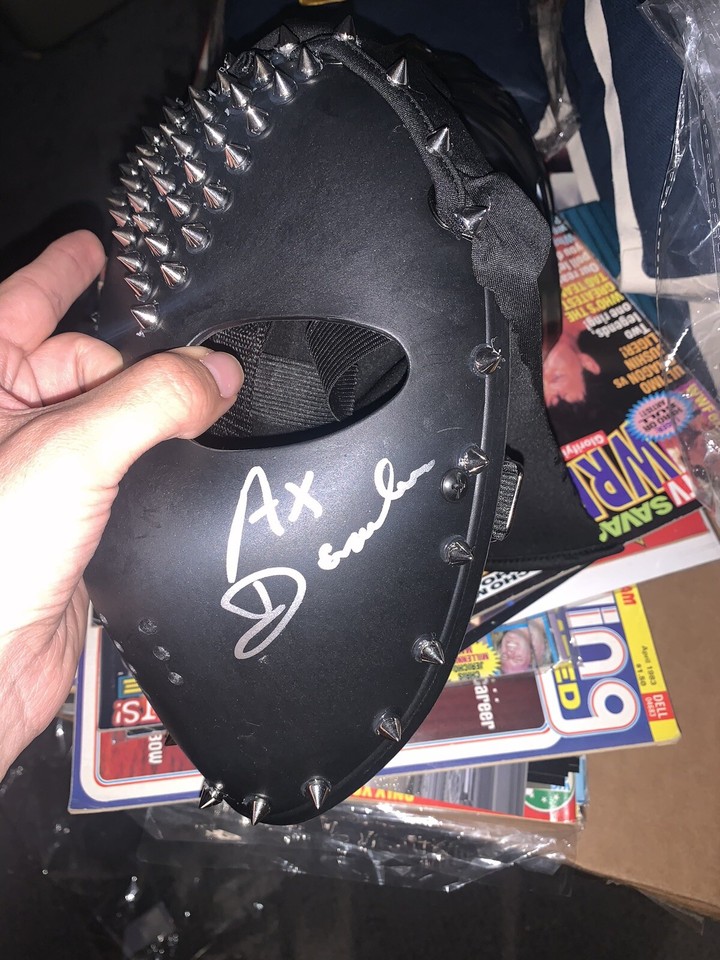 Wwf Demolition signed Replica Mask W/proof Autographed Inscribed Ax ...