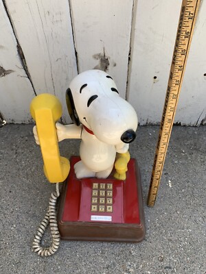 Vintage Snoopy & Woodstock Rotary Dial Phone Peanuts 1976 Peanuts | eBay