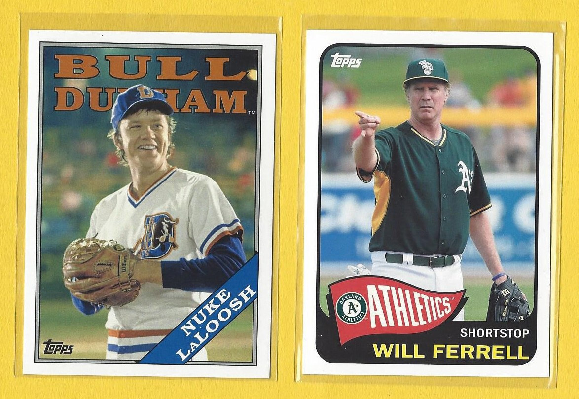 2015-2016 Topps ARCHIVES - BULL DURHAM "Nuke" & Will FERRELL - (2) Card ...