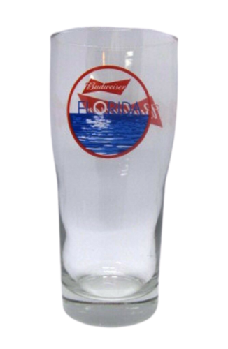 Set Of 2 x Budweiser Florida Glasses 16oz Brand New 100% Genuine Very ...