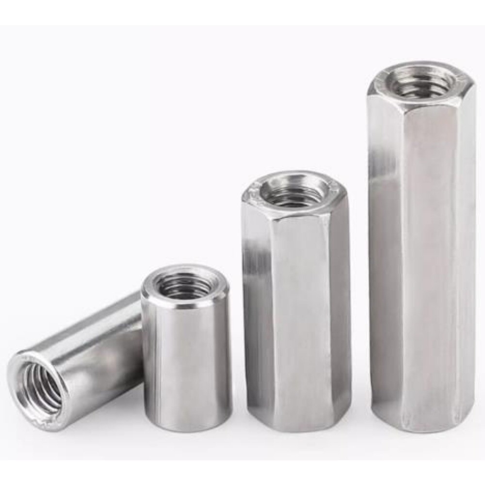 5PCS M8*12*S14 Metric Long Rod 304 Stainless Steel Hex Coupling Nut ...