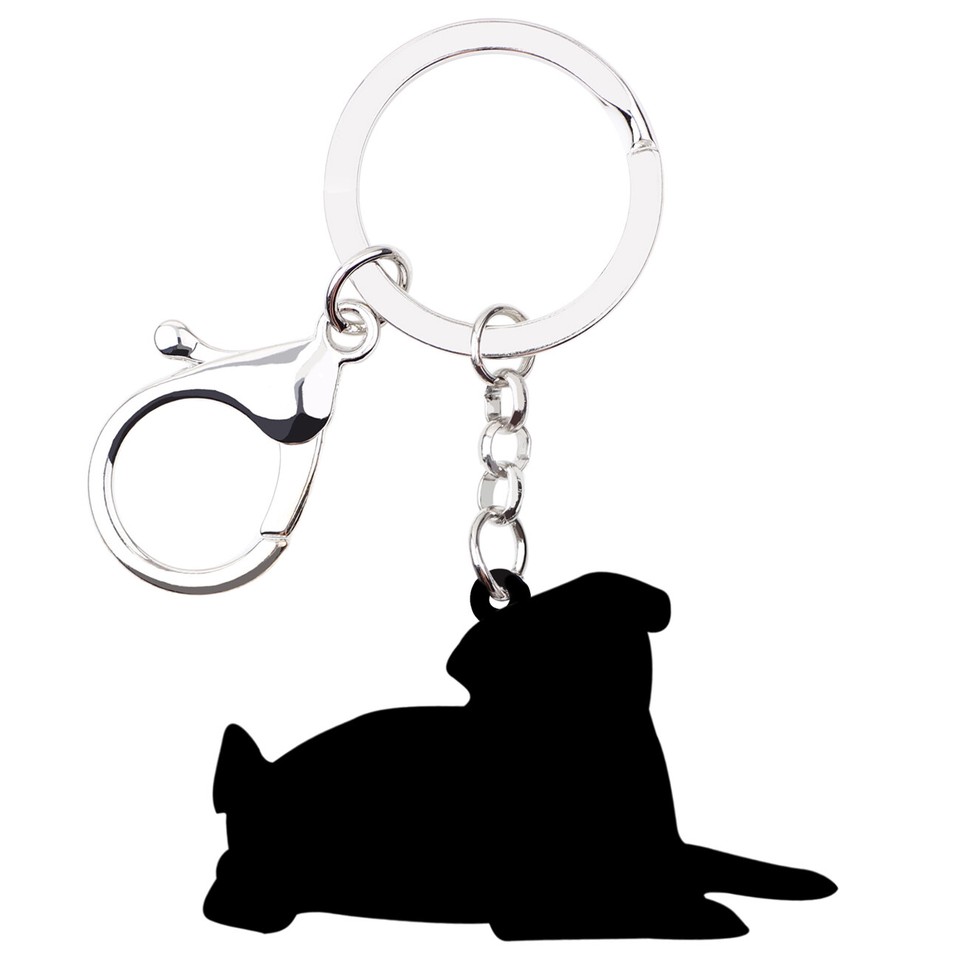 Acrylic French Bulldog Keychains Pet Animal Keyrings Jewelry For Women ...