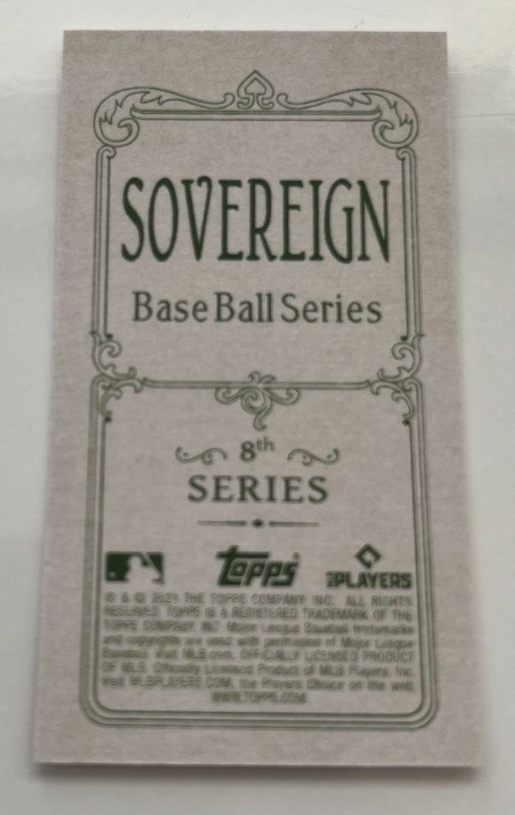 ROBBIE RAY 2021 Topps T206 Wave 8 SOVEREIGN parallel back card 1:6 | eBay