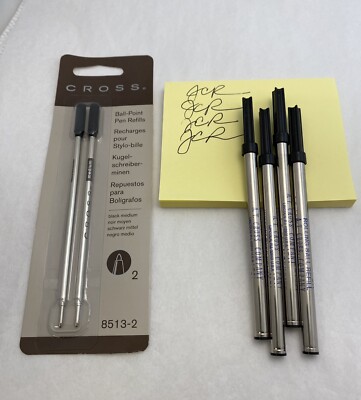 4 CROSS Vintage Rolling Writer Refills write Black ink 2 Ball Point Pen ...