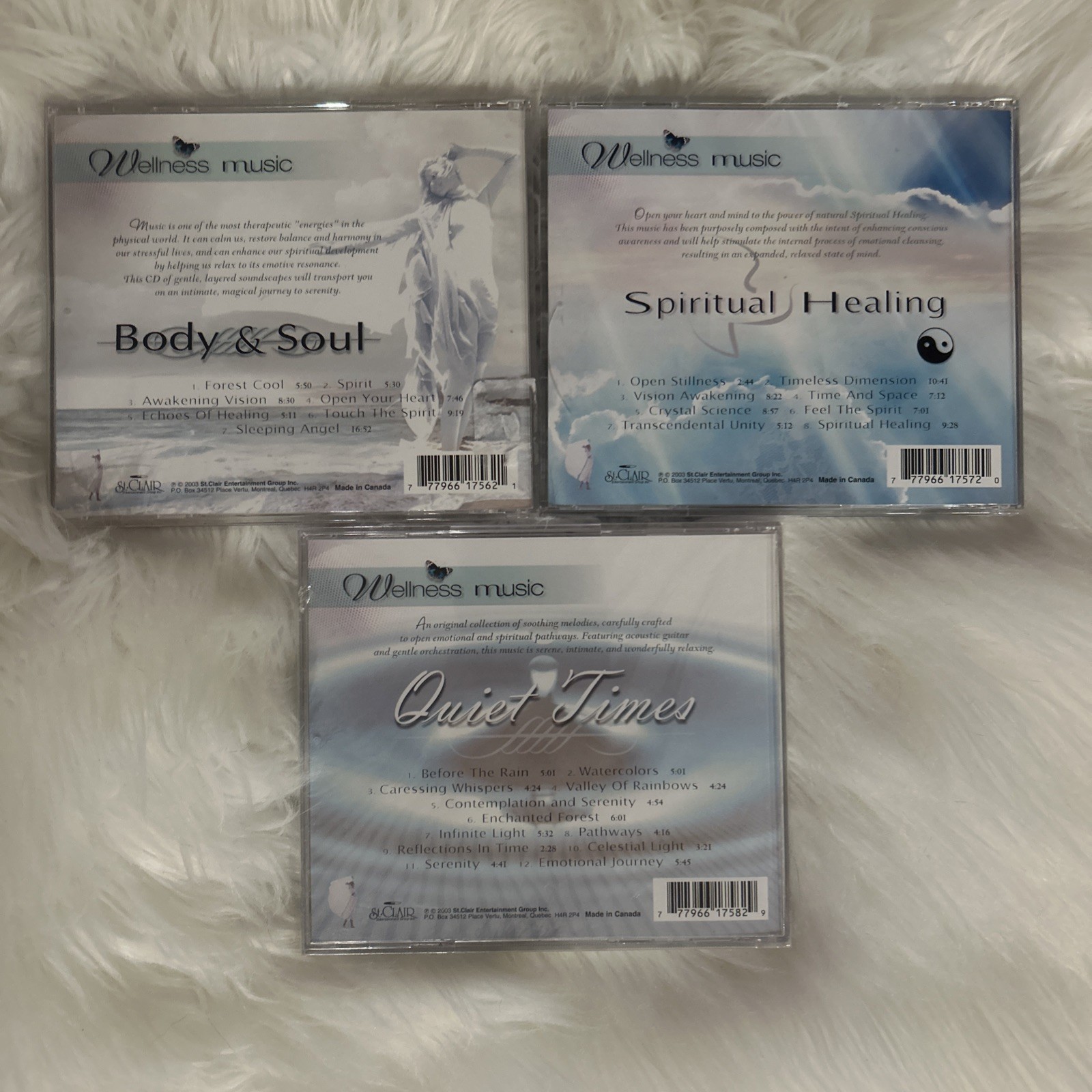 Wellness Music Set Of 3 CDs Body & Soul, Spiritual Healing, & Quiet ...