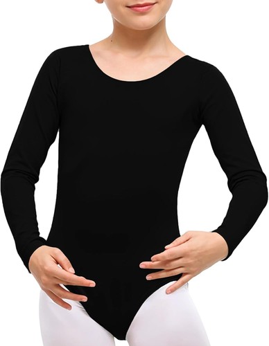 The Fancy Dress® Girls Cotton Stretch Leotards Kids School PE Ballet ...