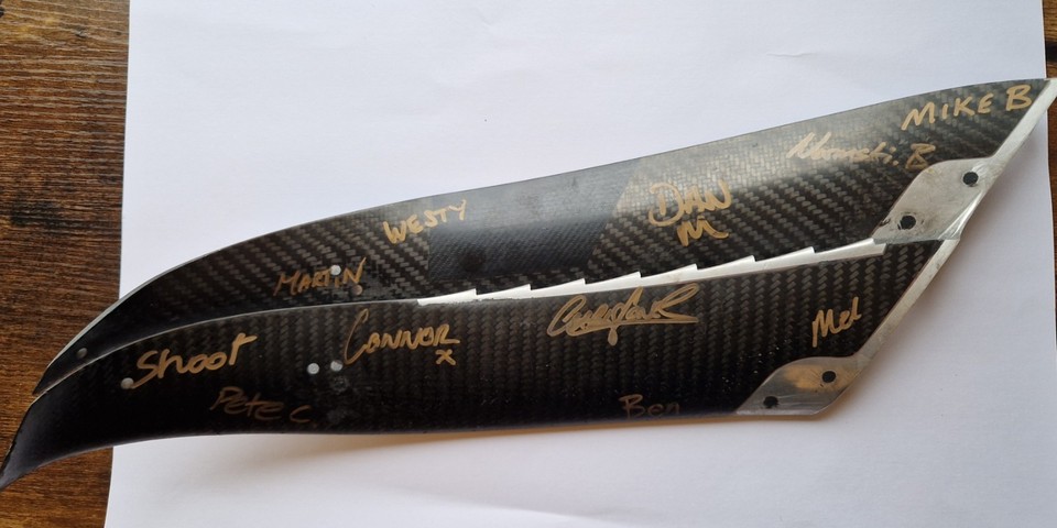 Lewis Hamilton mercedes F1 Front Wing Flap. 2016 Race Winner. Signed By ...