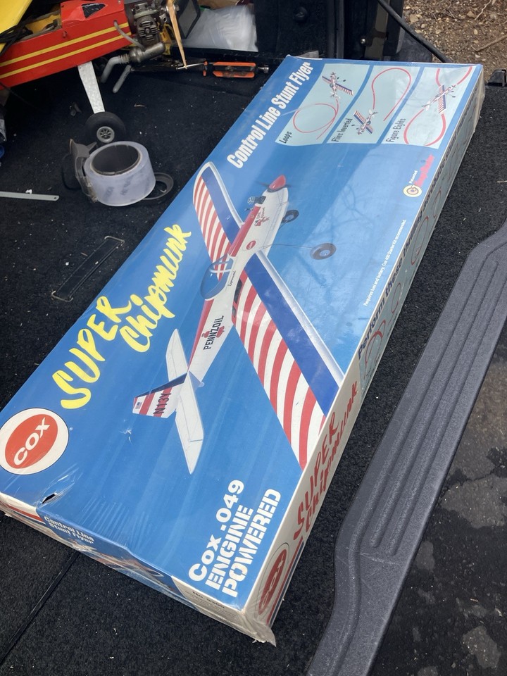 MISB Cox Super Chipmunk Control Line Stunt .049 Engine Model airplane ...