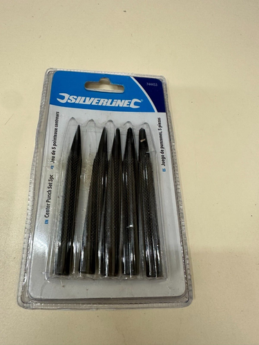Silverline Tool Center Punch Set 5pc #744453 Square Head Knurled Grip | eBay