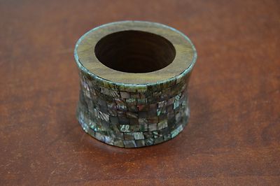 CARVED ABALONE SEA SHELL NAPKIN RING #T-971 | eBay