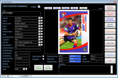 Sports Card Collection Database Software for Windows | eBay