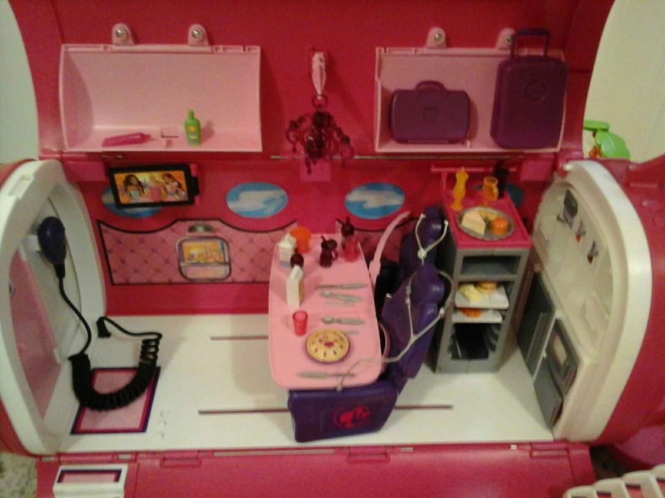 SUPER CUTE !!!Vintage Barbie Glam Vacation Jet Airplane 1999 WITH ...