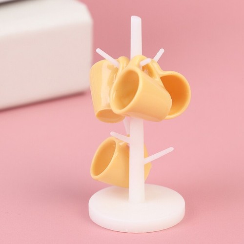 5PC Dollhouse Miniatures 1:12 Scale Cups Stand Set Dining Room Plastic ...