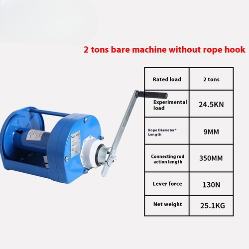 Heavy Duty Hand Winch 1 Tonne Manual Self-locking 2 Tonne Winch Brake ...