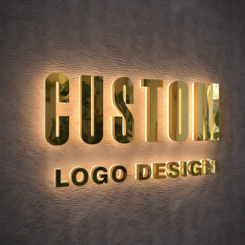 Custom Business Sign | 3d Backlit Sign | Metal Backlit Signs | Wall ...