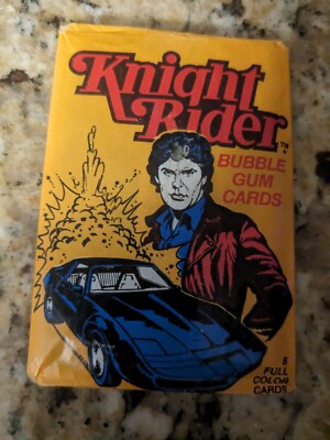 KNIGHT RIDER TRADING CARDS WAX PACK DONRUSS 1982 1 SEALED PACK DAVID ...