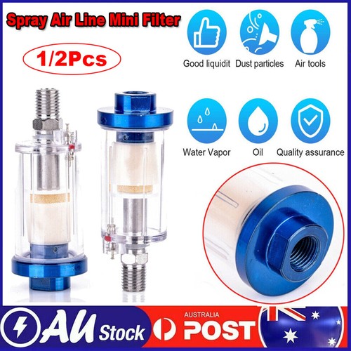 Spray Paint Gun 1/4'' BSP Mini in Line Air Filter Moisture Water Trap ...