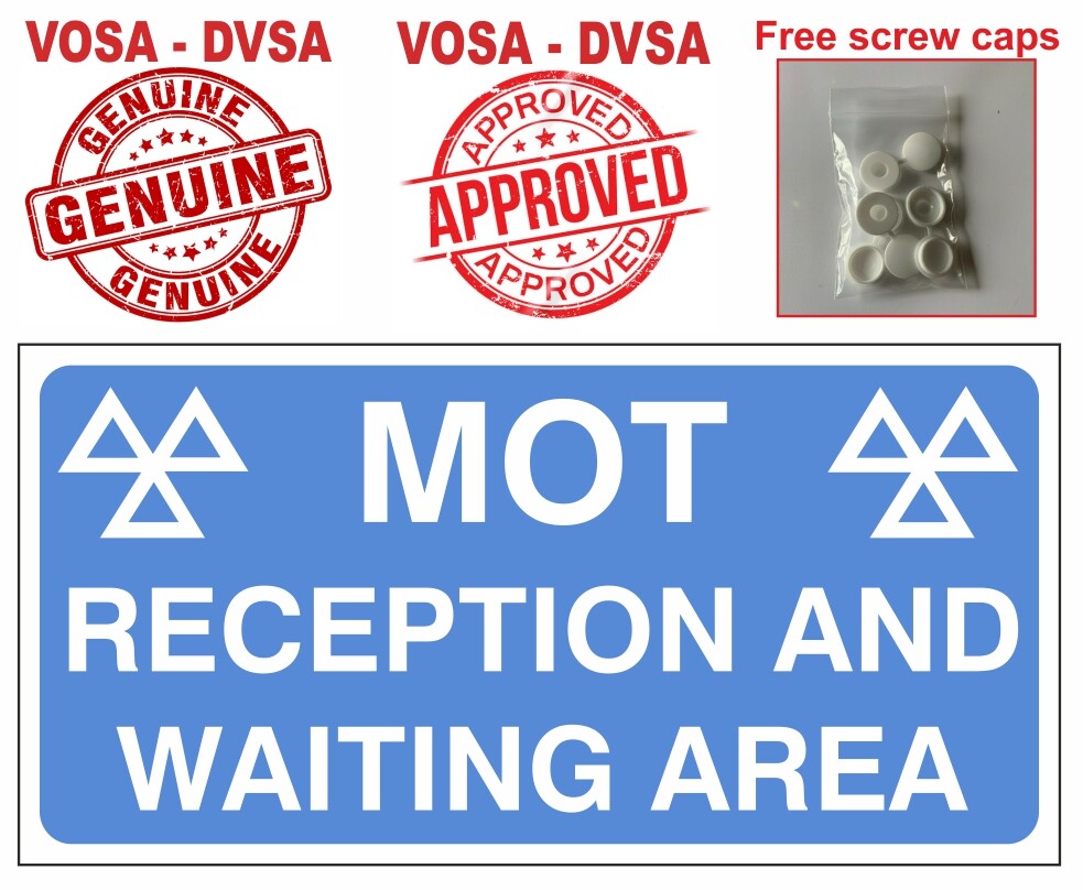 MOT RECEPTION & WAITING AREA / MOT SIGN / MOT SIGNS / MOT SIGN PACK ...