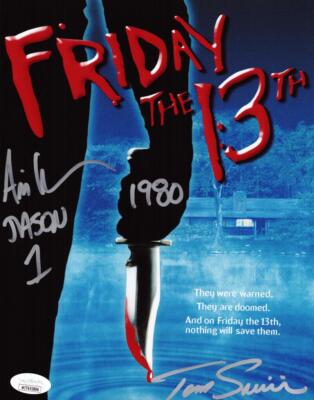 TOM SAVINI ARI LEHMAN SIGNED 8X10 PHOTO JASON VOORHEES FRIDAY THE 13TH ...