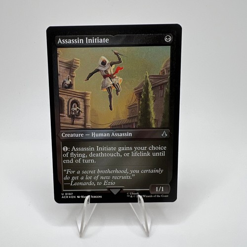 MTG - Assassin Initiate (Etched Foil) - Assassin's Creed NM/M Condition ...