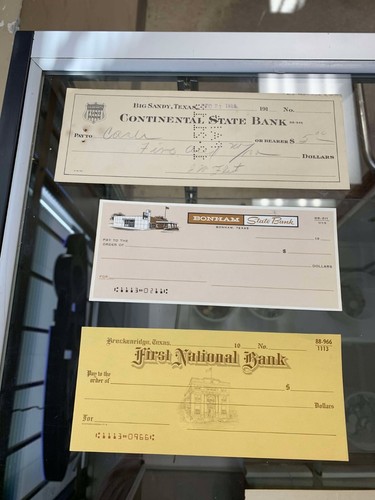 7 Texas Checks Big Sandy, Big Spring, Bonham, Borger, Breckenridge ...