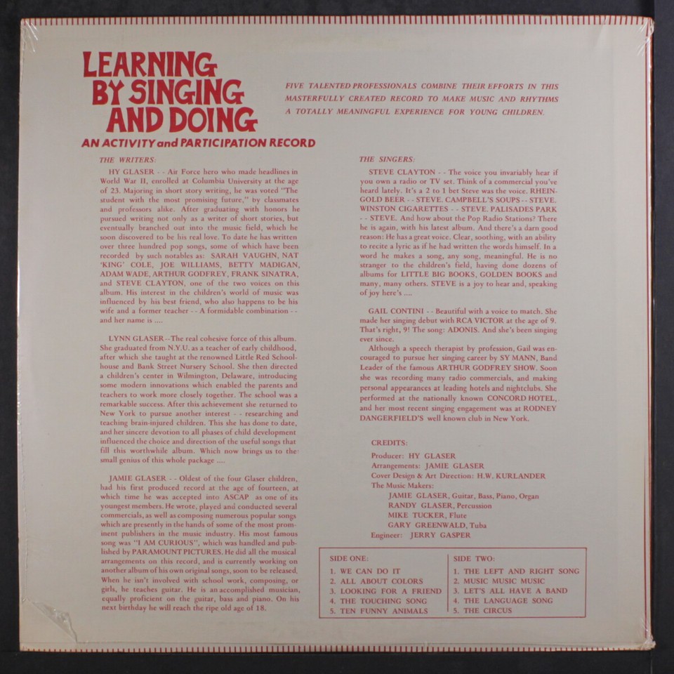 STEVE CLAYTON & GAIL CONTI: learning by singing UltraSound Records (2 ...
