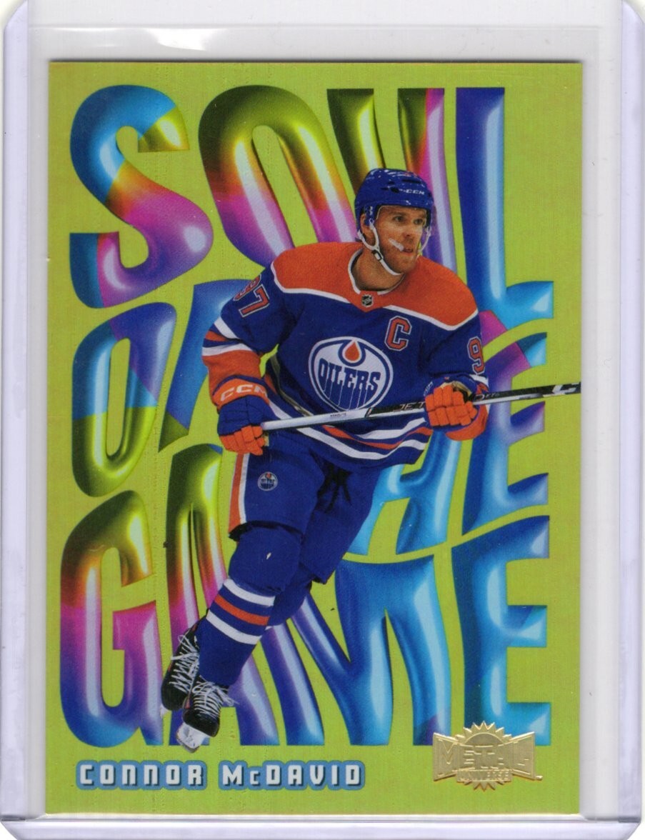 23-24 UD METAL UNIVERSE SOUL OF THE GAME * GOLD * CONNOR MCDAVID 24/99 ...