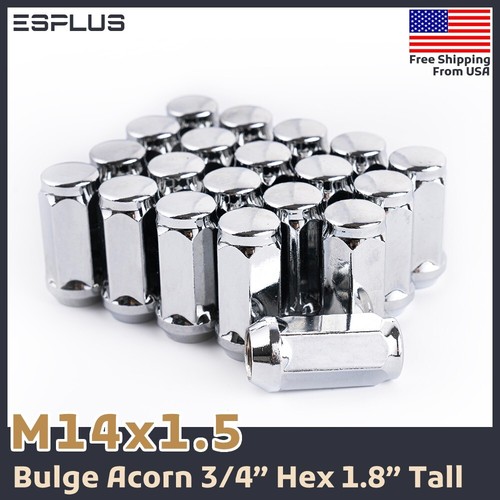 [24] Chrome 14x1.5 Acorn Wheel Lug Nut For GMC Sierra 1500 Yukon Canyon ...