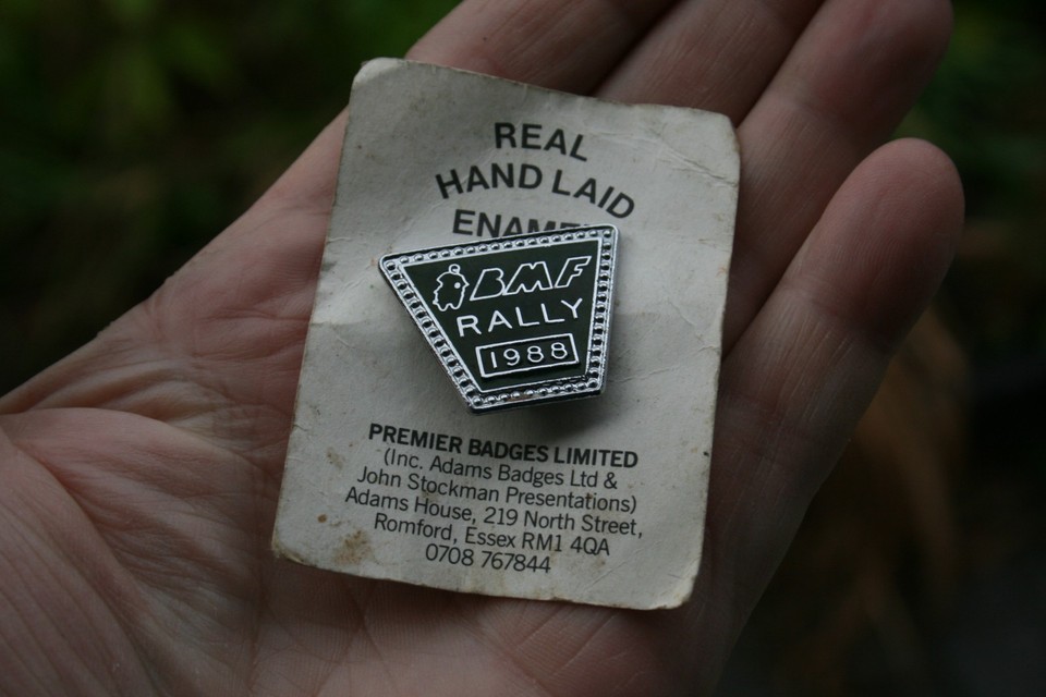 6 Vintage BMF Motorcycle Rally enamel pin badges 1975 to 1988 | eBay UK