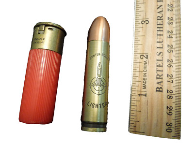 Vintage Unique Shotgun Shell Lighter 12 Gauge And Bullet Lighter Set Of ...