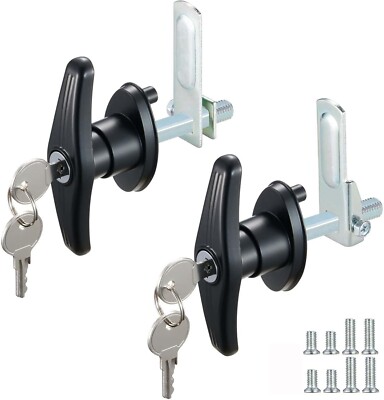 Pair Truck Cap Lock T Handles for Pickup Truck Cap Topper Camper Shell ...