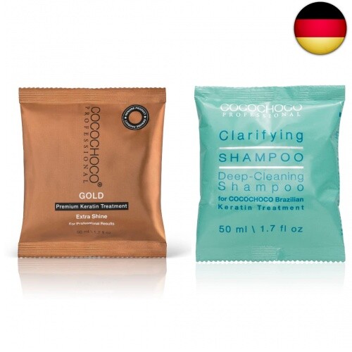 Cocochoco Gold Haarkur mit brasilianischem Keratin, 50 ml Kur, 50 ml ...