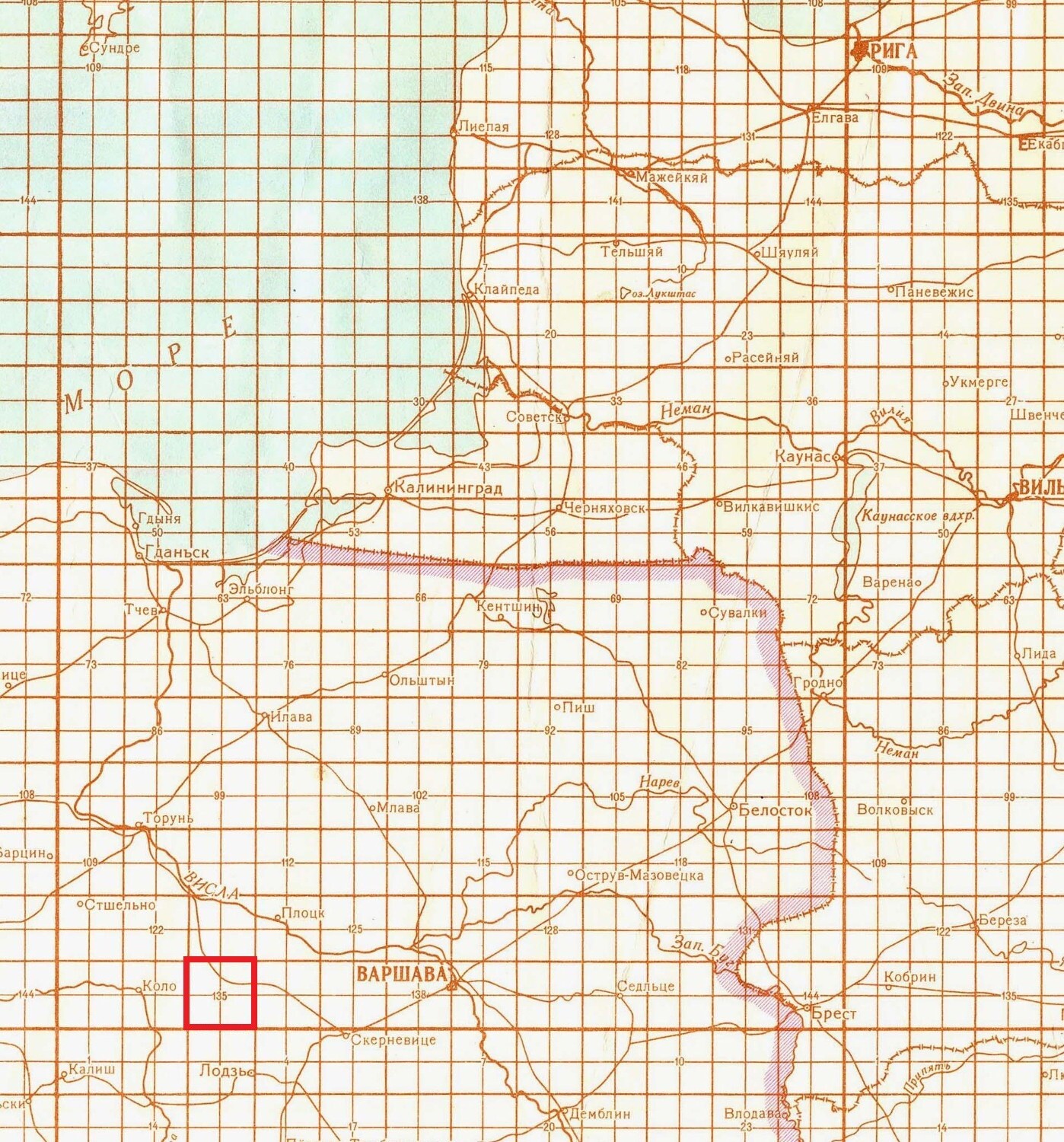 Russian Soviet Military Topographic Maps - KUTNO (Poland), 1:100K, ed ...