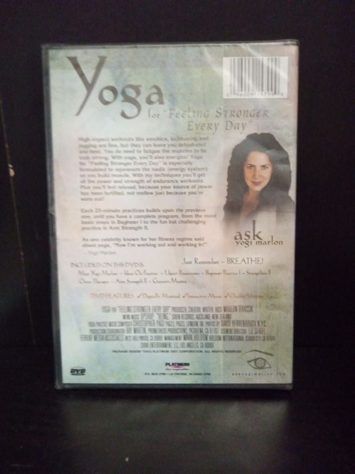 Yoga For Feeling Stronger Every Day (DVD, 2003) New Sealed ~ Shelf164 ...